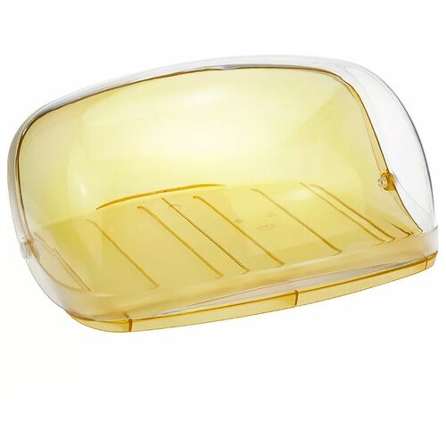 Хлебница Кристалл малая_Жёлтый прозрачный М 1185 (пластик)