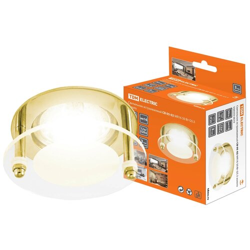 Светильник TDM ELECTRIC СВ 05-02 (SQ0359-0019), G5.3, 50 Вт, цвет арматуры: золотой