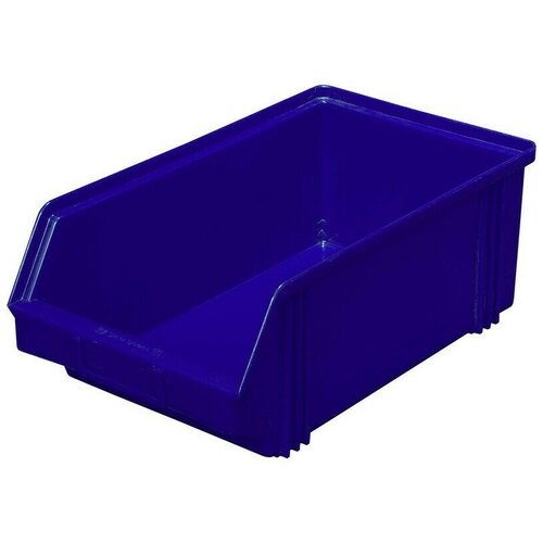 Коробка для хранения Лоток для склада 400 х 230 х 150 синий(7963), сплошной