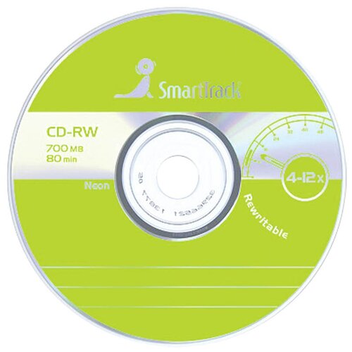 Диск CD-RW 700Mb Smart Track 4-12x Cake Box (50шт)