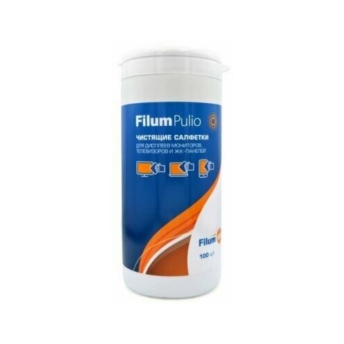 Filum Pulio CLN105-ICD влажные салфетки 100 шт. 110 мм  x 115 мм, белый