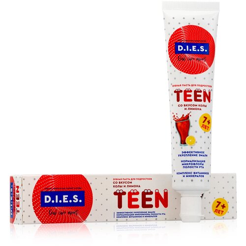 Зубная паста D.I.E.S. Кола - Лимон 7+, 60 мл, 89 г