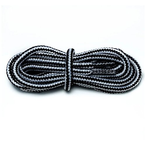 Шнурки LENKO полосатые белые с черным 120 см