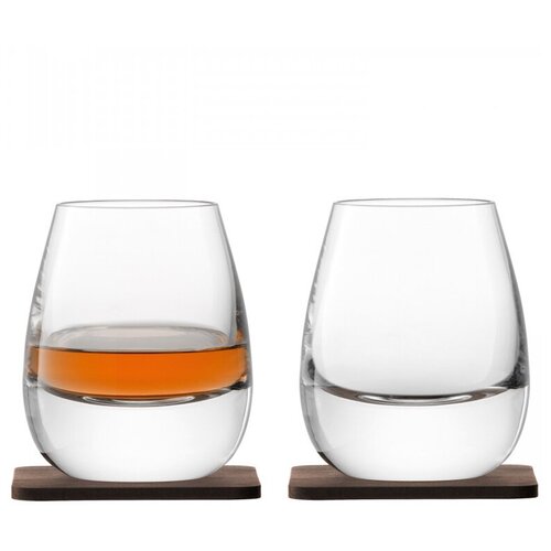 Набор стаканов с деревянными подставками Islay Whisky, 250 мл, 2 шт.
