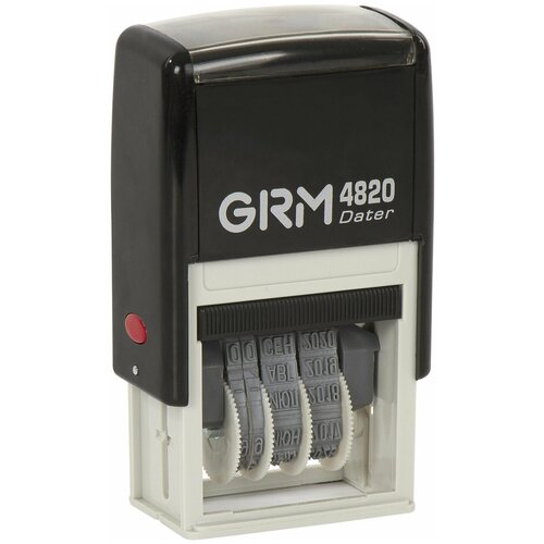 Датер-мини месяц буквами, оттиск 22х4 мм синий, GRM 4820, 124361131