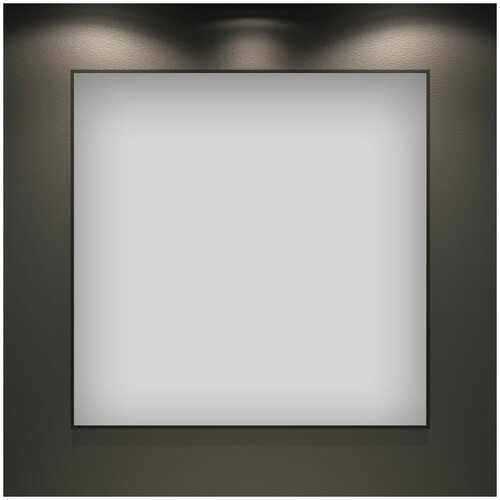 Настенное зеркало в ванную Wellsee 7 Rays' Spectrum 172200300 : влагостойкое квадратное зеркало 65х65 см с черным матовым контуром