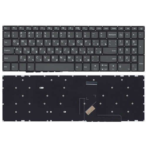 Клавиатура для ноутбука Lenovo IdeaPad 320-15ABR 320-15AST черная (серая)