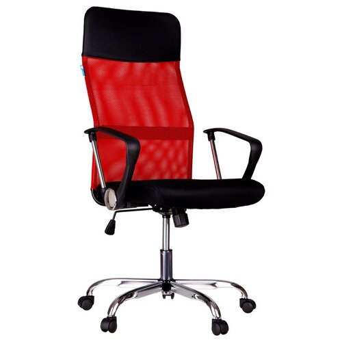 Компьютерное кресло Helmi HL-E16 Content для руководителя, обивка: искусственная кожа/текстиль, цвет: черный/красный