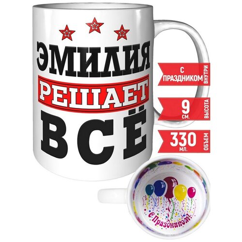 Кружка Эмилия решает всё - с праздником.
