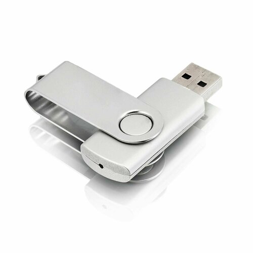 USB флешка, USB flash-накопитель, Флешка Twist, 64 Гб, серебряная, арт. F01 USB 2.0