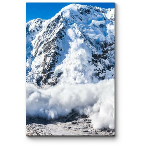 Модульная картина Сход снега в горах Кавказа 50x75
