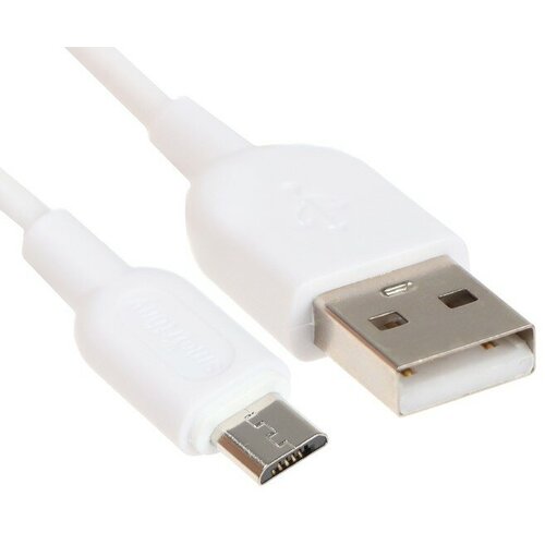 Кабель Smartbuy S01, microUSB - USB, 2.4 А, 1 м, зарядка + передача данных, белый