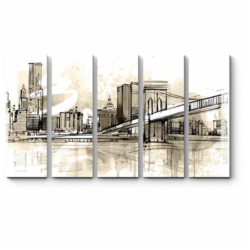 Модульная картина Винтажный мост 180x108