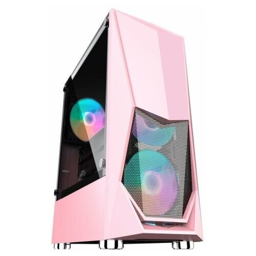 Корпус 1stPlayer DK-3 ATX Tempered Glass Pink DK-3-PK-3G6