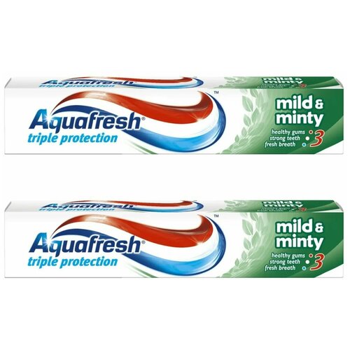 Aquafresh Зубная паста Total Care 3 мягко-мятная 50 мл, 2 шт