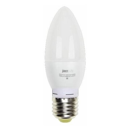 Лампа светодиодная PLED-ECO 5Вт C37 свеча 3000К тепл. бел. E27 400лм 230В JazzWay 2855312A (упаковка 5 шт)