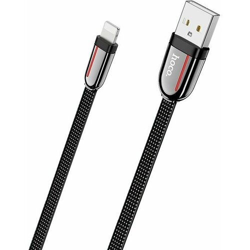 Кабель USB 2.4A (iOS Lighting) 1.2м HOCO U74 Черный