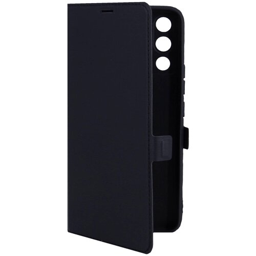 Чехол книжка на Infinix HOT 12i (Инфиникс Хот 12И) эко-кожа черный с функцией подставки отделением для пластиковых карт Book case Miuko