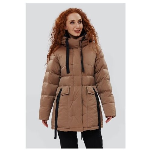 Куртка D'IMMA fashion studio Амперо, размер 44, бежевый, коричневый