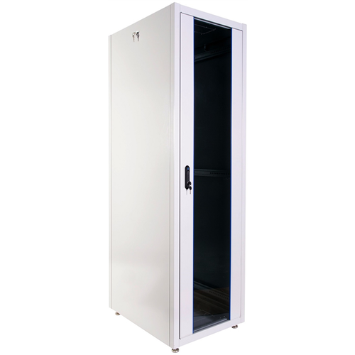 Шкаф ЦМО телекоммуникационный напольный эконом 48U (600 1000) дверь стекло, дверь металл