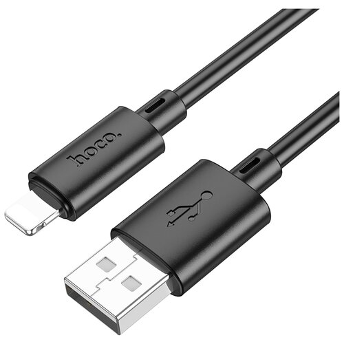 Кабель Hoco Кабель Hoco X88 Gratified, USB - Lightning, 1м, белый только для зарядки, 1 м, 1 шт., черный