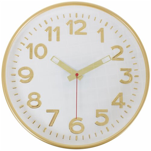Часы настенные "Золото" цвет белый диаметр 30 см