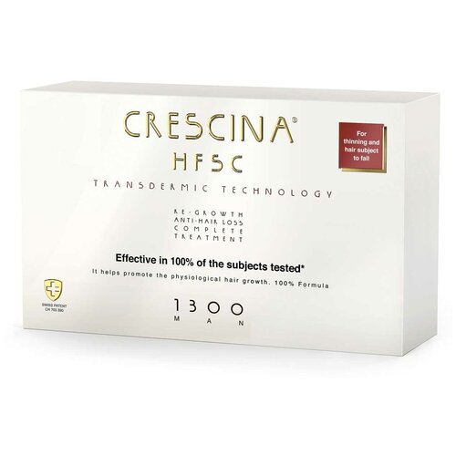 Лосьон для стимуляции роста волос Crescina Transdermic HFSC 1300 для мужчин 20+203,5 мл*40