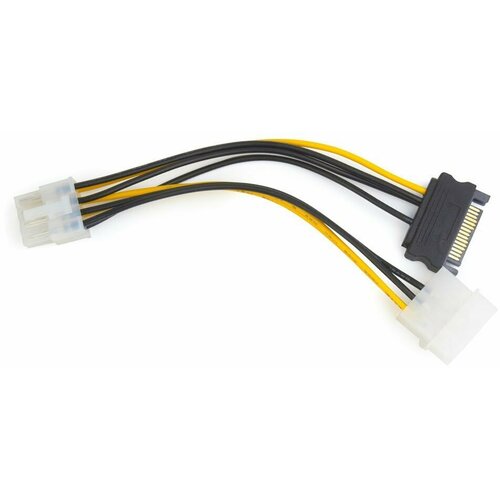 Набор из 3 штук Разветвитель питания Cablexpert CC-PSU-82, Molex+SATA->PCI-Express 8pin, для подключения в/к PCI-Е, 8pin к б/п ATX