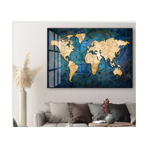 Большая интерьерная картина Карта мира