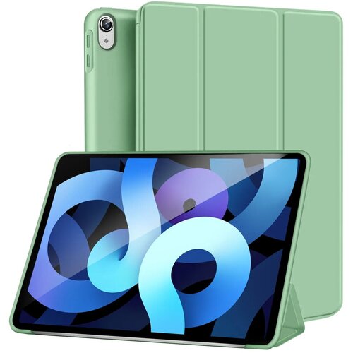 Чехол для планшета Apple iPad Air 5 10.9 (2022) / iPad Air 4 (2020), из мягкого силикона, трансформируется в подставку (салатовый)