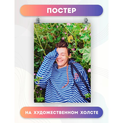 Постер на холсте Harry Styles, Гарри Стайлз певец (6) 60х80 см