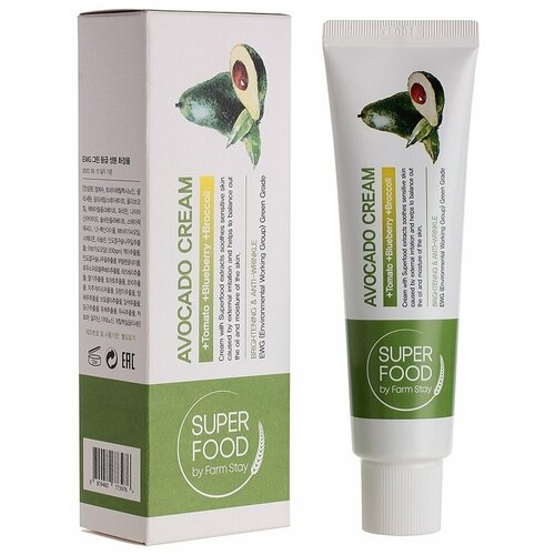 Крем питательный суперфуд с авокадо Farmstay Super Food Avocado Cream, 60г