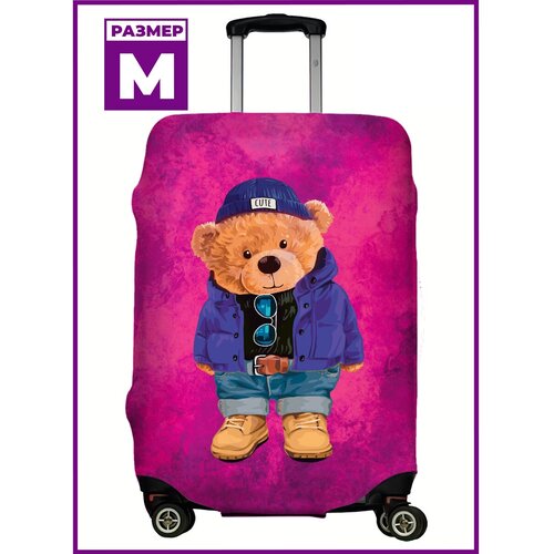 Чехол для чемодана LeJoy, размер M, фиолетовый, коричневый
