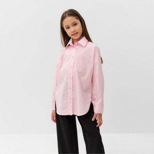 Школьная рубашка Minaku, размер 30, розовый