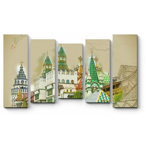 Модульная картина Измайловский Кремль , Москва 170x102