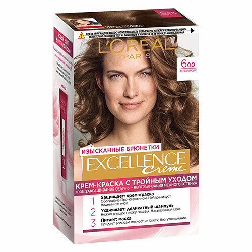 Крем-краска для волос LOREAL EXCELLENCE тон 6.00 (Темно-русый)