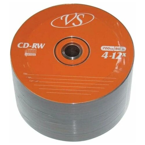 Диск CD-RW VS 700 Mb, 12x, Bulk (50), (50/600)