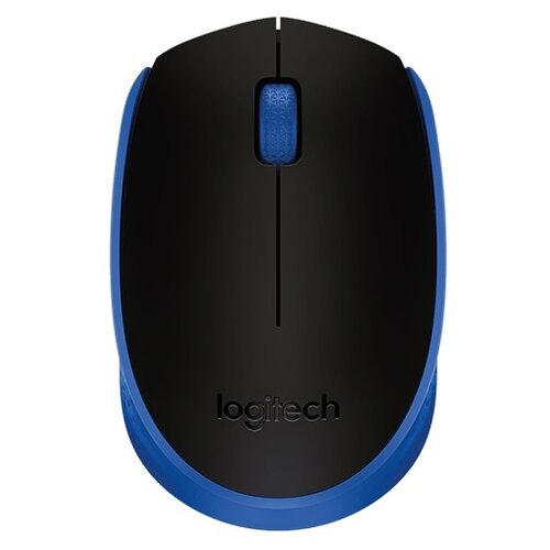 Беспроводная компактная мышь Logitech M171, черный/синий