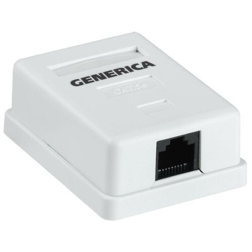 Розетка информационная RJ45 кат.5е UTP 1 порт настенная GENERICA ITK CS2-1C5EU-12-G (4шт. в упак.)