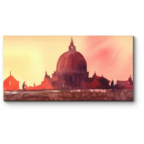 Модульная картина Очаровательная панорама Рима 180x90