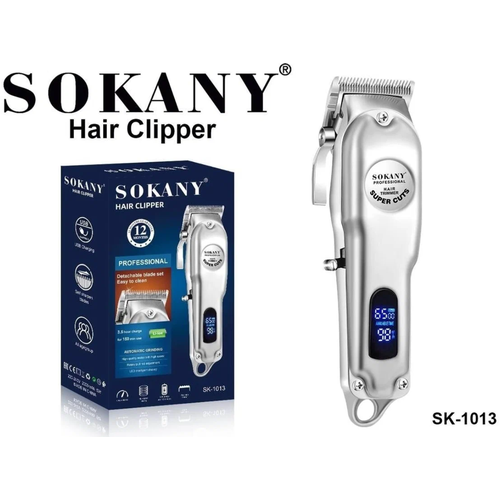 Профессиональная машинка триммер для стрижки волос / Триммер для бороды и усов /Универсальный с LED дисплеем SOKANY SK-1013