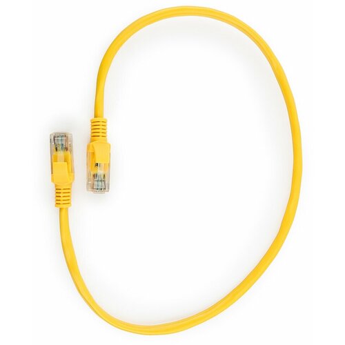 Набор из 3 штук Патч-корд медный UTP Cablexpert PP10-0.5M/Y категория 5e, 0,5 м, литой, многожильный, жёлтый