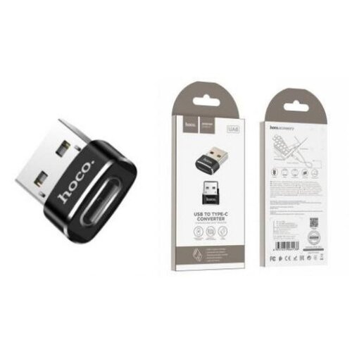 Переходник Hoco UA6 USB to Type-c черный