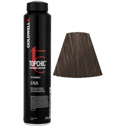 Goldwell Topchic стойкая крем-краска для волос, 6NA пепельный темно-русый натуральный, 250 мл