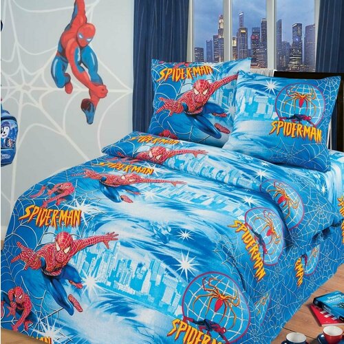 Детское постельное бельё "АРТ дизайн" из бязи; Человек-паук ; Размер: 1.5