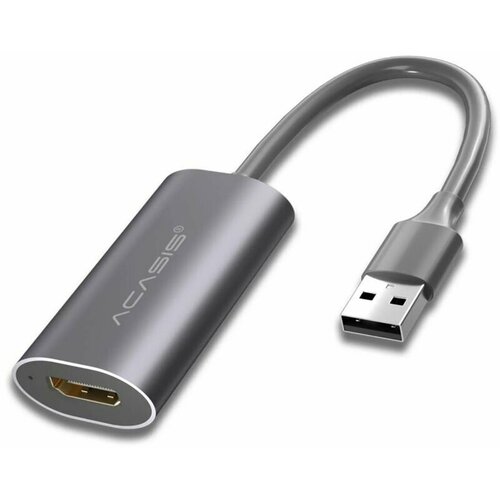 Карта захвата HDMI Acasis HD31 USB 2.0 на HDMI 1080p FHD для Switch Xbox PS4/5 - Темно-серая