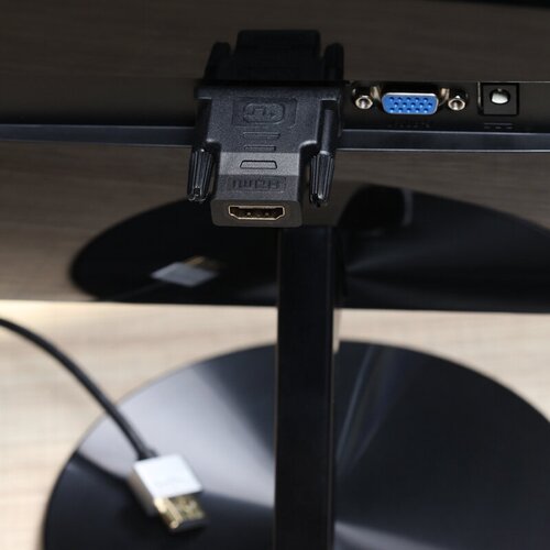 Переходник штекер DVI-I - гнездо HDMI REXANT для компьютеров/ноутбуков/видеокамер, технический слой золота