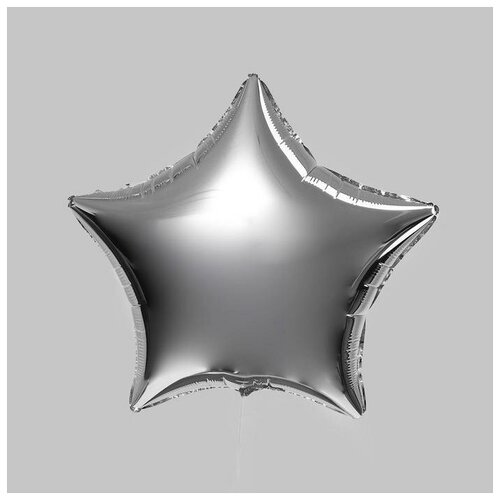 Шар фольгированный 24" «Звезда», цвет серебряный
