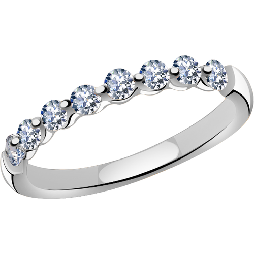 Кольцо Diamant online, белое золото, 585 проба, фианит, размер 15.5