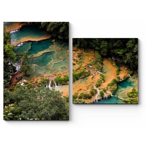 Модульная картина Кристально чистая река в Гватемале110x83